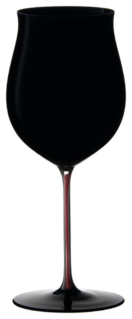 Riedel Sommeliers Burgundy Grand Cru Black and Red Wine Glass, 37 Ounce ...