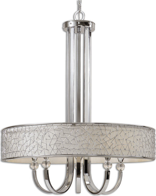 Uttermost Brandon Nickel 5 Light Shade Chandelier - Transitional ...