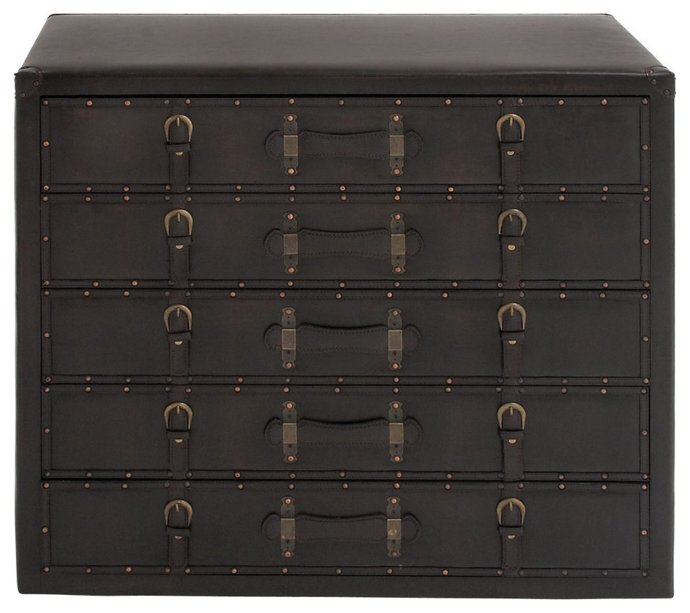 Traditional Black Wooden Chest 55738 - Traditional - Dressers - by ...