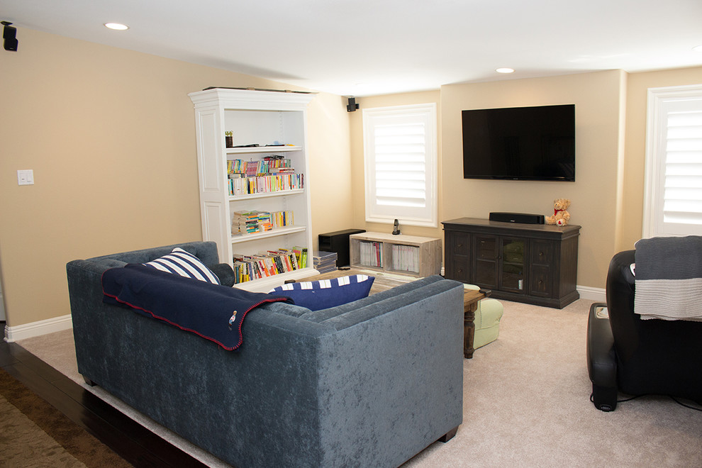 Rolling Hills Estates - Open Loft TV Room - Traditional - Family Room ...