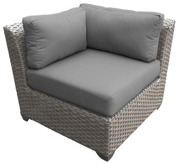Florence 5 Piece Outdoor Wicker Patio Furniture Set 05a, Black ...