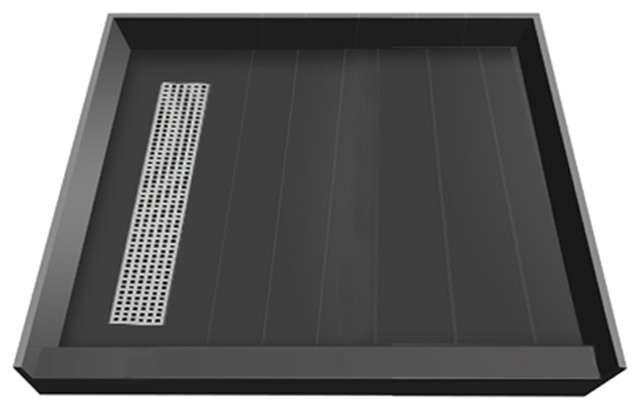 TileRedi RT4242L-PVC-SQPC 42x42 Single Curb Pan L Trench - Transitional ...