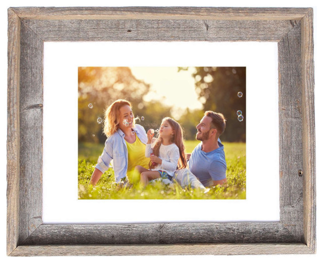 16" X 20" Rustic Reclaimed Wood Picture Frame - Rustic - Picture Frames ...