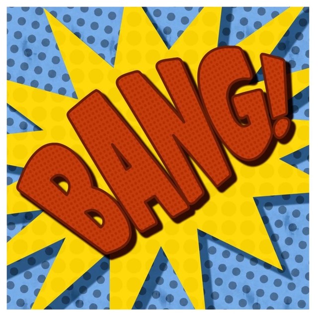 "Word Power - Bang" Digital Paper Print by BG.Studio, 20"x20", 20"x20 ...
