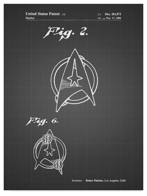 "Star Trek Star Fleet Insignia" by Cole Borders, Canvas Art, 32"x24 ...