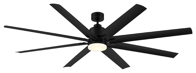 Bluffton 72" LED Ceiling Fan, Matte Black - Transitional - Ceiling Fans ...