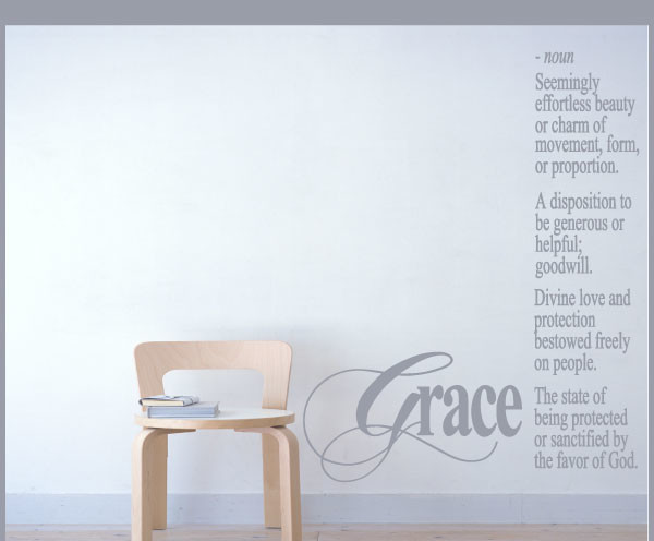 Grace Definition Wall Decal, 6 in. - Traditional - Wall Decals - by ...