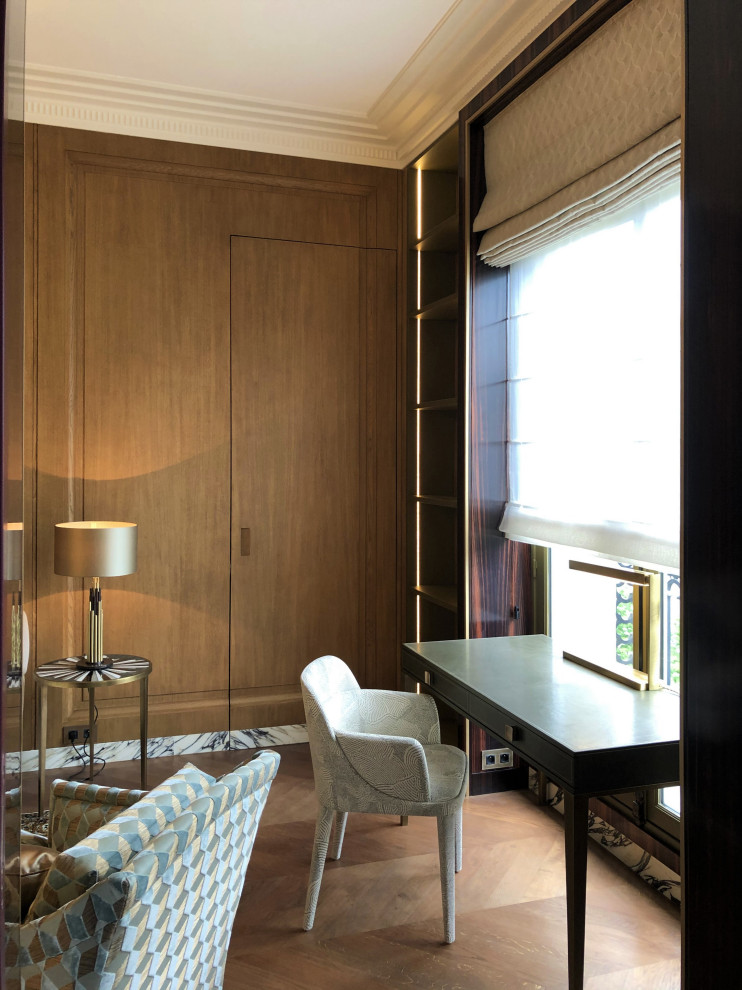 Paris - Bibliothèque et boiserie de chêne - Contemporary - Home Office ...