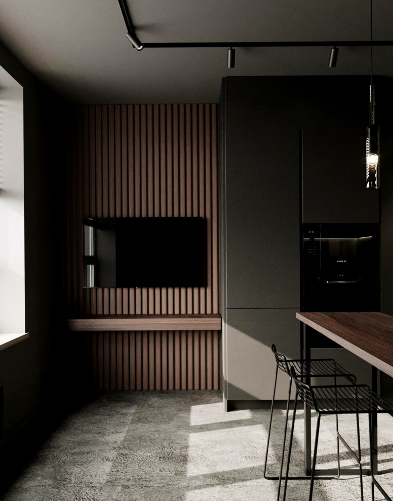 Dark upholstery kitchen - Modern - Kitchen - London - by Constructum ...