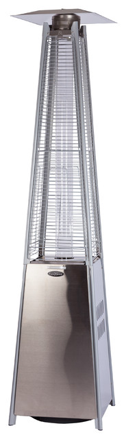 Stainless Steel Pyramid Flame Heater - Contemporary - Patio Heaters ...