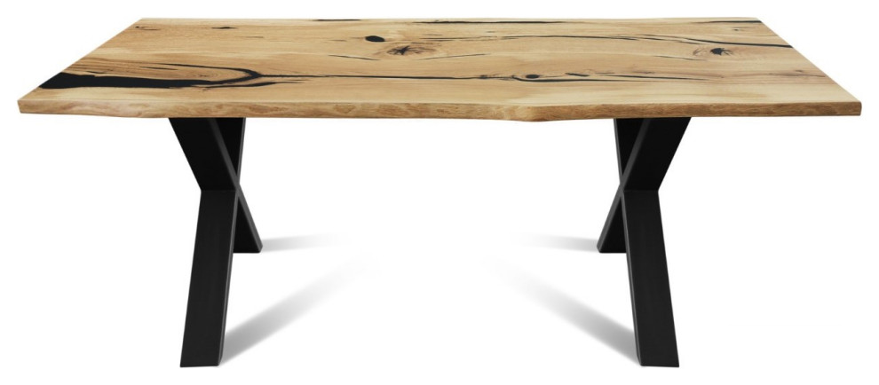 RUBAN-BL Solid Wood Dining Table - Industrial - Dining Tables - by ...