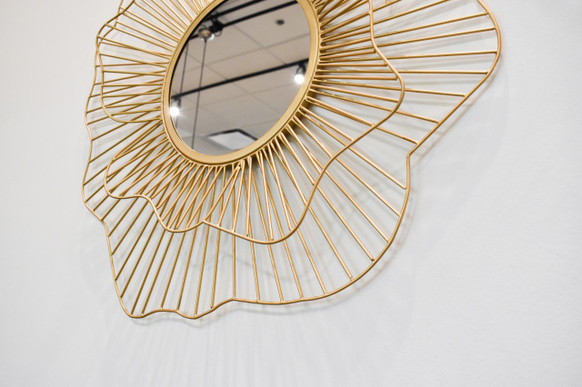 Alpha Flower Mirror, Gold - Contemporary - Wall Mirrors - by LH Home ...