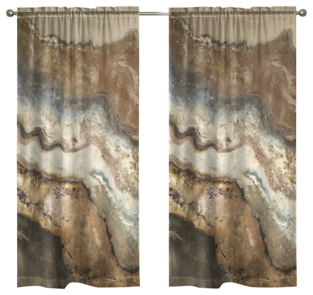 Lava Flow 84"x50", Window Curtain - Contemporary - Curtains - by Laural ...