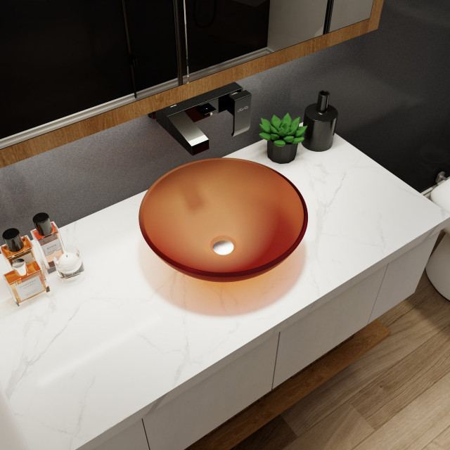 BNK Orange Bowl Shaped Glass Basin - Modern - Toilet Seats - by BNK ...
