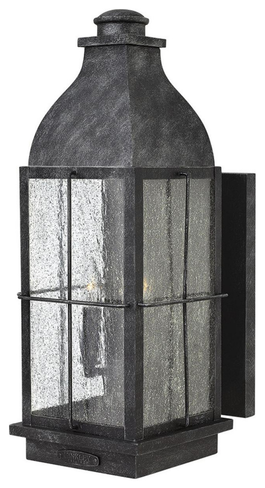 Heritage Bingham 3 Light Outdoor Wall Light, Greystone, LED ...