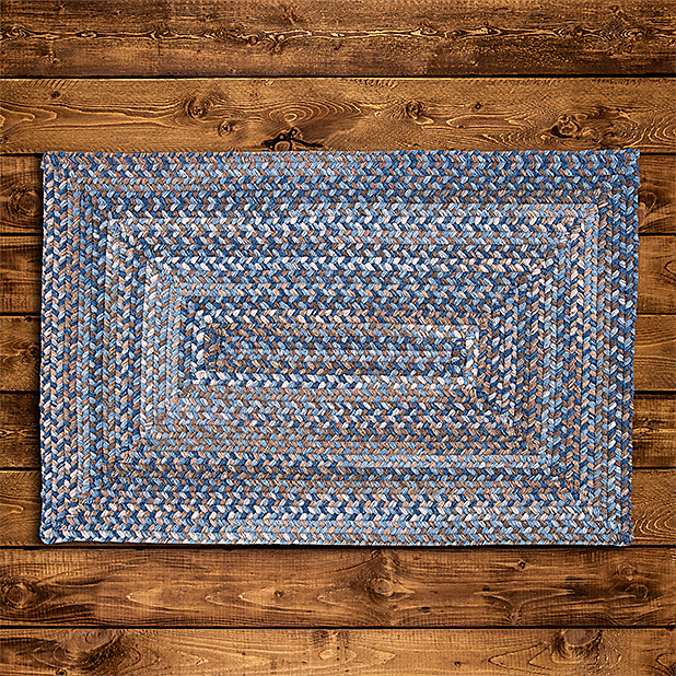 Gloucester Laguna 6' Square, Square, Braided Rug - Contemporary - Area ...