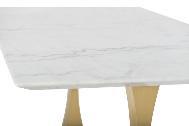 Toulouse White Stone Dining Table, HGNA482 - Contemporary - Dining ...