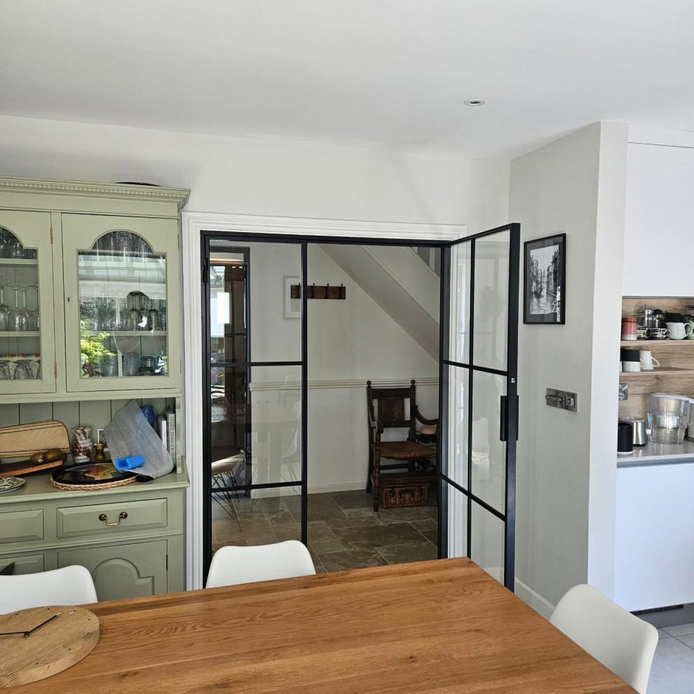 Asymmetric double steel doors - Modern - Kitchen - Gloucestershire - by ...