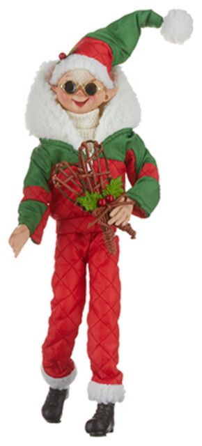 Skiing Posable Elf - Transitional - Christmas Ornaments - by Room With ...