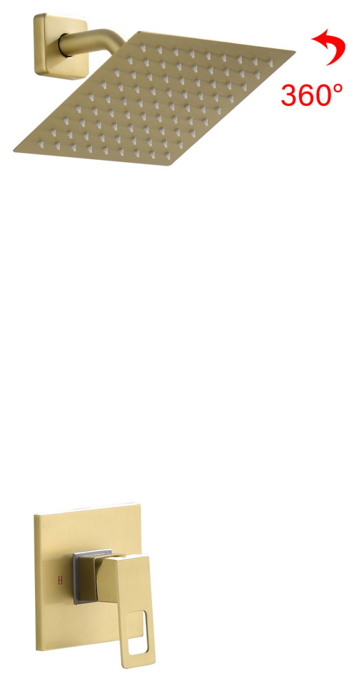 Wall Mount Complete Shower System With Rough-in Valve - Contemporary ...