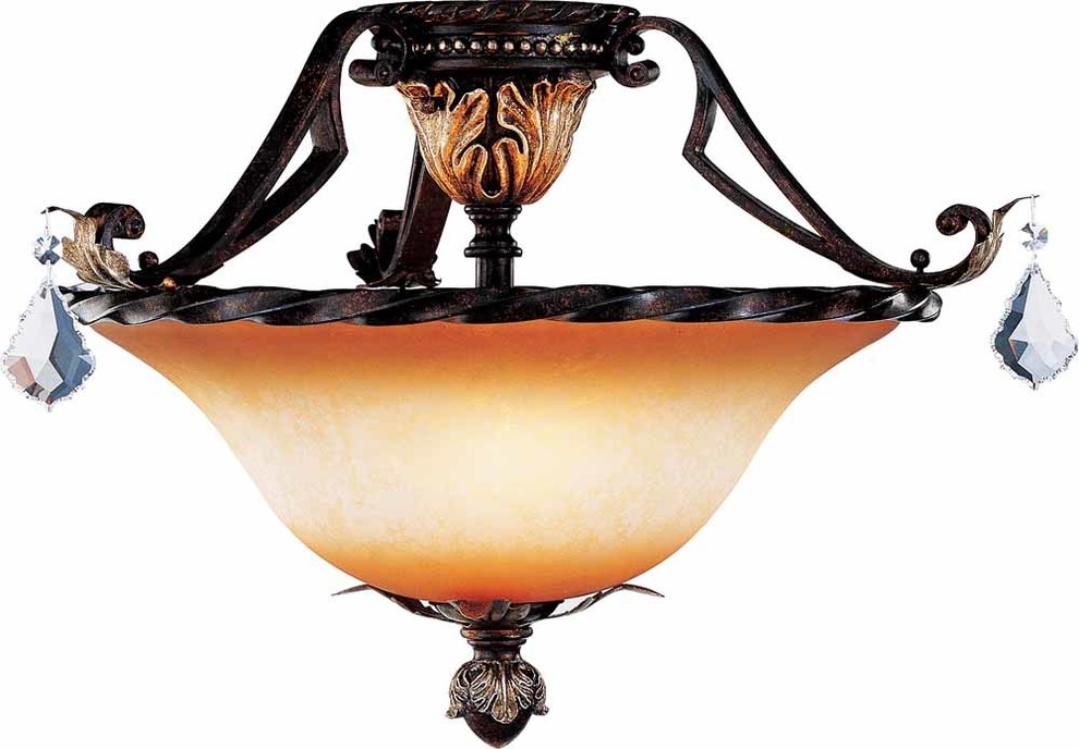 Volume Lighting Andalusia 3-Light Flush Mount Ceiling Fixture ...