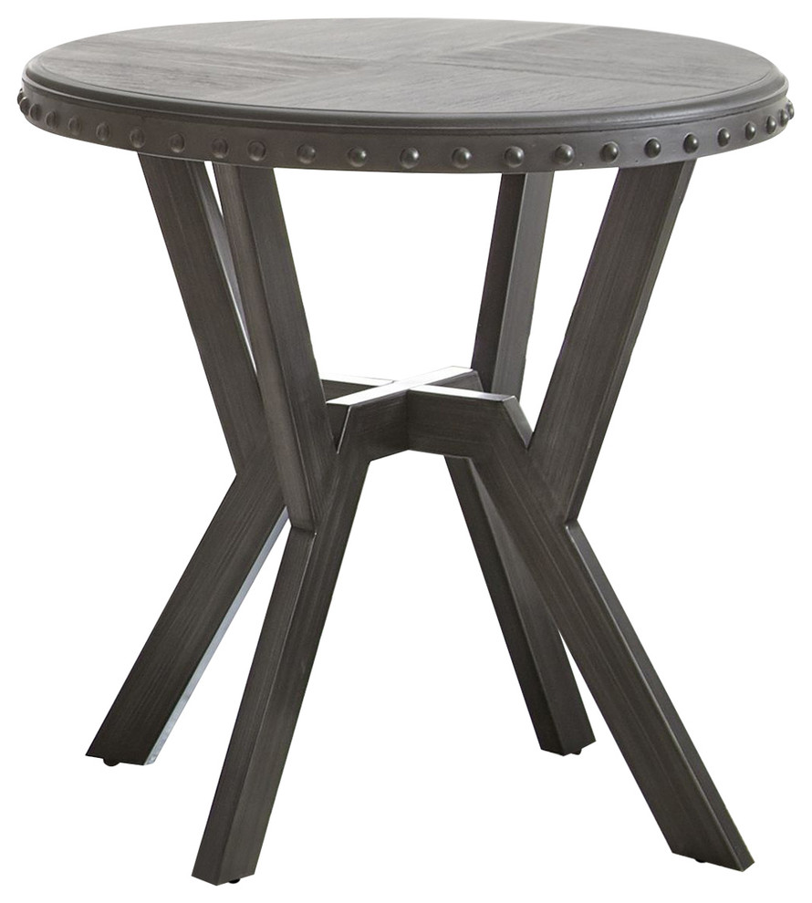 Alamo Round End Table - Industrial - Side Tables And End Tables - by ...