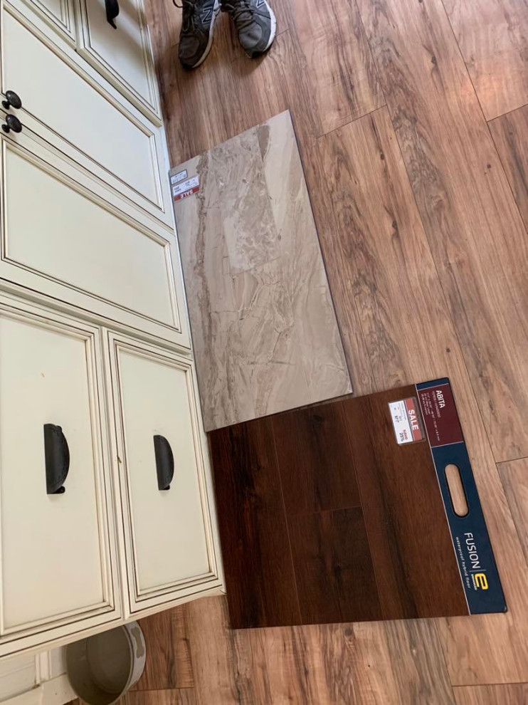 3 adjoining spaces with different floors -unify w/lvt or wood?