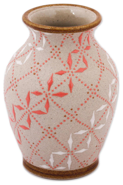 Novica Handmade Windmill Terrace Ceramic Vase - Contemporary - Vases ...