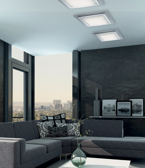 Pyramid LED Ceiling Light, Chrome - Flush-mount Ceiling Lighting - by ...