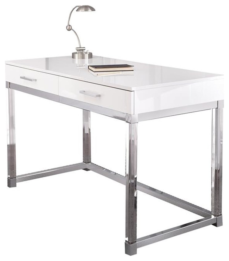 Steve Silver Everett White Painted Wood Desk - Contemporary - Desks And ...
