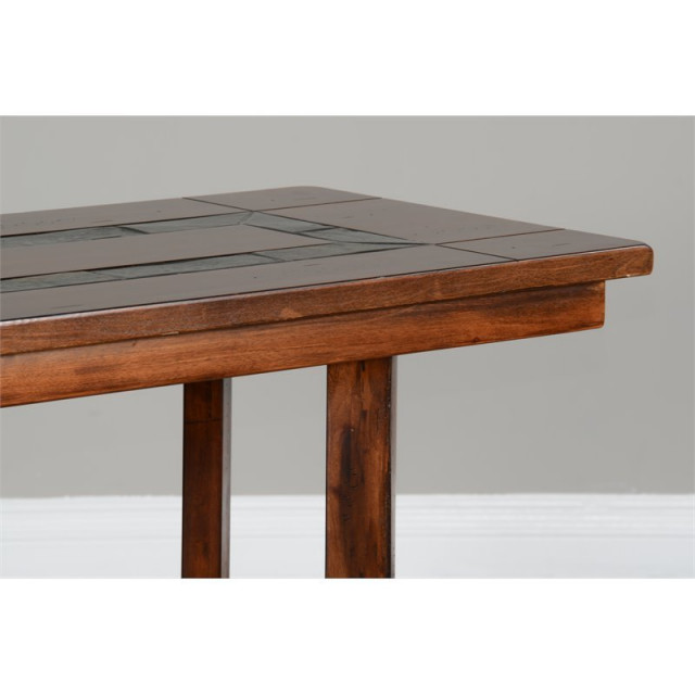 Sunny Designs Santa Fe 48.5" Traditional Wood Sofa Table in Dark ...