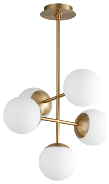 Nebula 6" Globe 5-Light Chandelier - Contemporary - Pendant Lighting ...