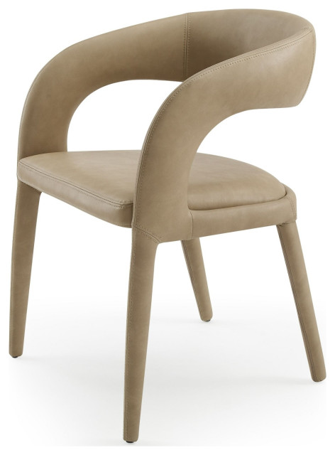 Modrest Faerron Modern Tan Leatherette Dining Chair - Contemporary ...