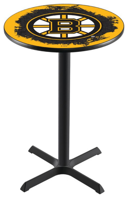 Holland L211 Boston Bruins 42x28" Pub Table - Black Wrinkle ...