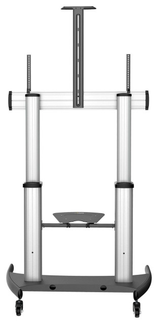 Mobile TV Stand for 60-100" Screens, Adjustable Height, Wheels, and ...
