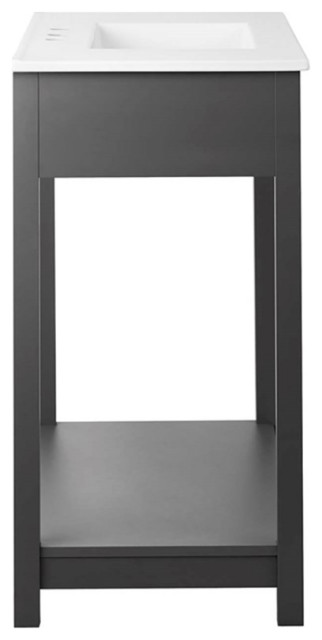 Modway Altura Bathroom Vanity in Gray White - Transitional - Bathroom ...