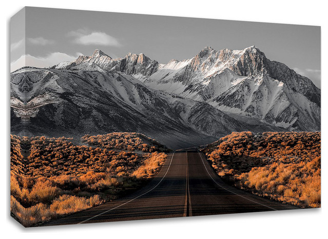 The Road 1 by Design Fabrikken, Print on Canvas, 28"x20" - Contemporary ...