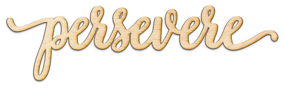Persevere Script Wood Word Wall Art Sign, 12" wide x 3" tall ...