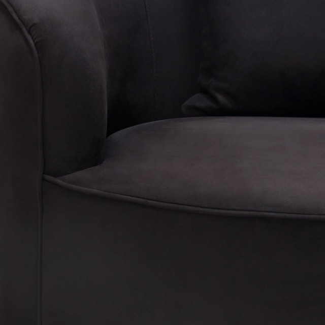 Raven Chair, Black Suede Velvet - Contemporary - Armchairs And Accent ...