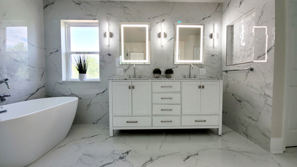 Modern Main Bathroom amazing transformation - Modern - Bathroom ...