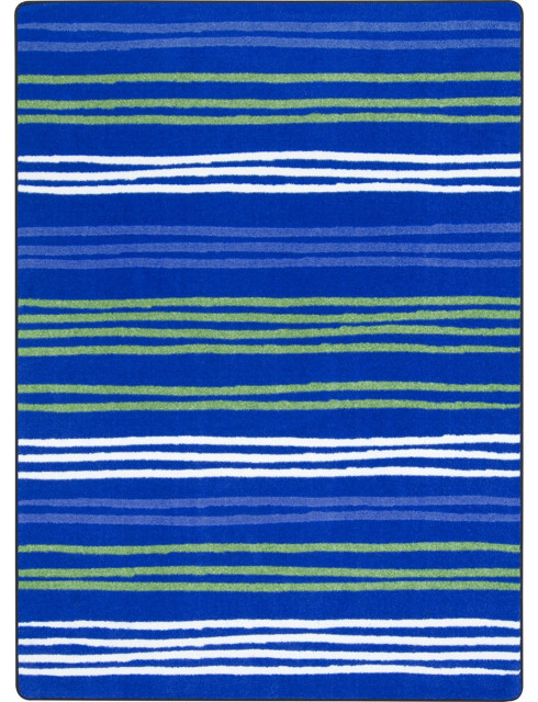 All Lined Up 5'4" x 7'8" area rug in color Seaglass - Contemporary ...