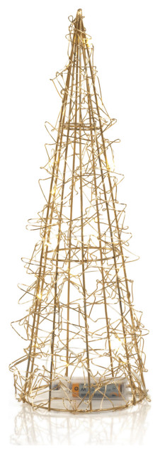 16" Holiday Wire LED Trees, Set of 4 - Holiday Accents And Figurines ...