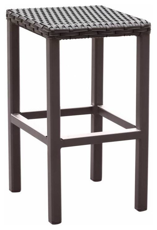 Amber Modern Outdoor Backless Bar Stool - Tropical - Outdoor Bar Stools ...