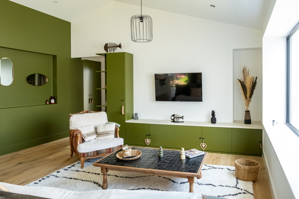 Construction d'une maison individuelle - Contemporain - Salon - Autres ...