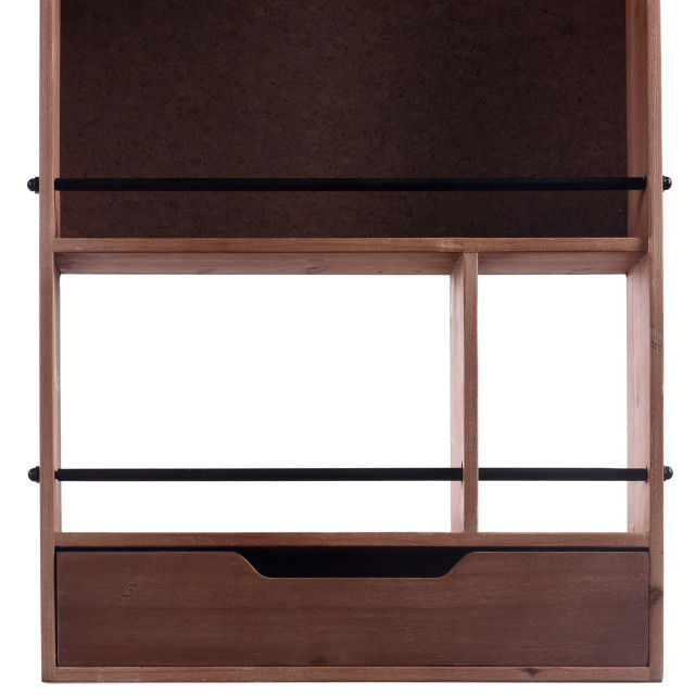 Wall Shelving Unit Double Shelf And Drawer Storage Capabilities ...