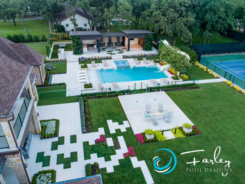 Modern Southlake Family Resort - Modern - Pool - Dallas - by Mike ...