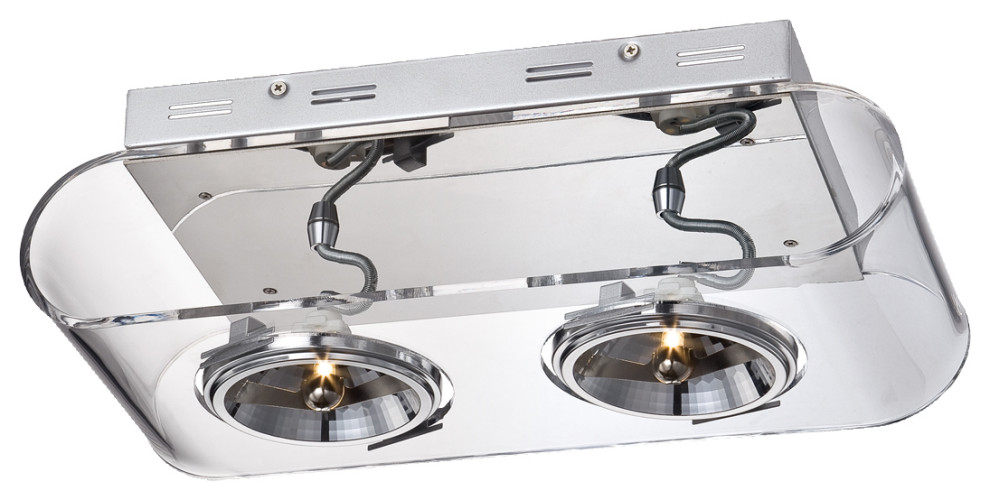 Eurofase 24812-22 2-Light Track, Curve Collection, Clear Finish ...