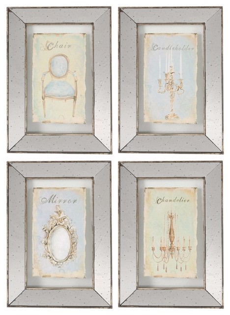 Simeon Framed Decor Prints - Set of 4 - Contemporary - Prints And ...