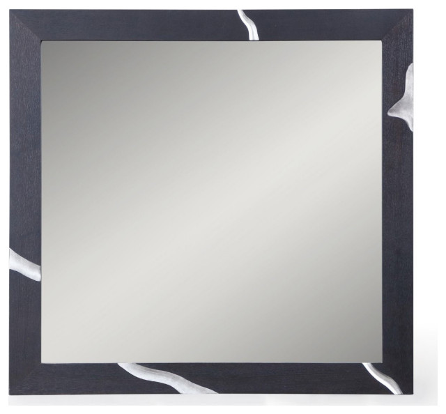 Modrest Aspen Modern Matte Brown Ash and Silver Mirror - Transitional ...