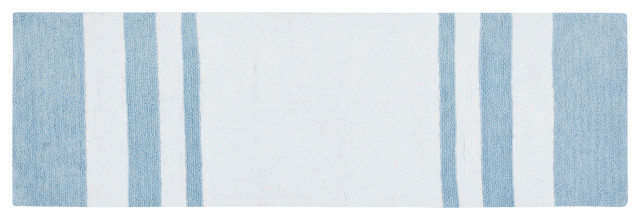 Madison Park Spa Cotton Reversible Reversible Bath Rug, Blue - Beach ...